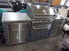 MEMBER'S MARK SS304 DELUXE STACK ROCK PROPANE GAS GRILL ISLAND ...