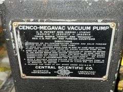 CENCO MEGAVAC VACUUM PUMP - Bentley & Associates, LLC