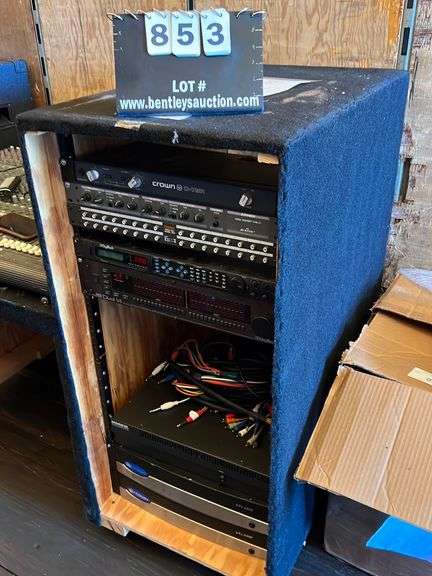 AUDIO BOX ENCLOSURE W/ DIGITECH TSR-24, FOSTEX PATCHBAY #3011, CROWN ...