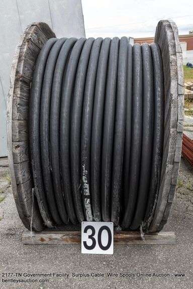 LARGE SPOOL COPPER CABLE / WIRE, PRIORITY WIRE 250 MCM 4/C TYPE W ...