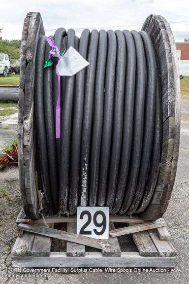 LARGE SPOOL COPPER CABLE / WIRE, PRIORITY WIRE 250 MCM 4/C TYPE W ...