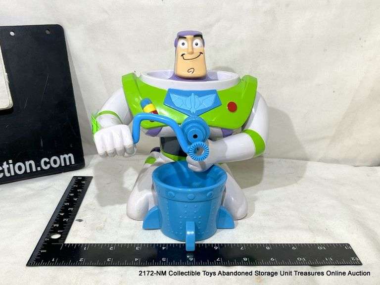 DISNEY PIXAR BUZZ LIGHTYEAR BUBBLE BLOWING TOY STORY AUTOMATIC ...