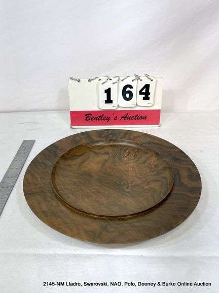BLACK WALNIT PLATE BY GREG LYMAN - USED, AS IS - Bentley & Associates, LLC