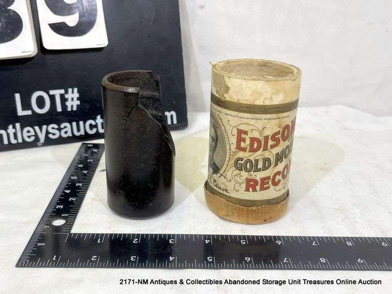 EDISON GOLD MOULDED RECORD CONTAINER: VINTAGE - Bentley & Associates, LLC