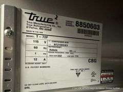 TRUE MODEL T-72F FREEZER - Bentley & Associates, LLC