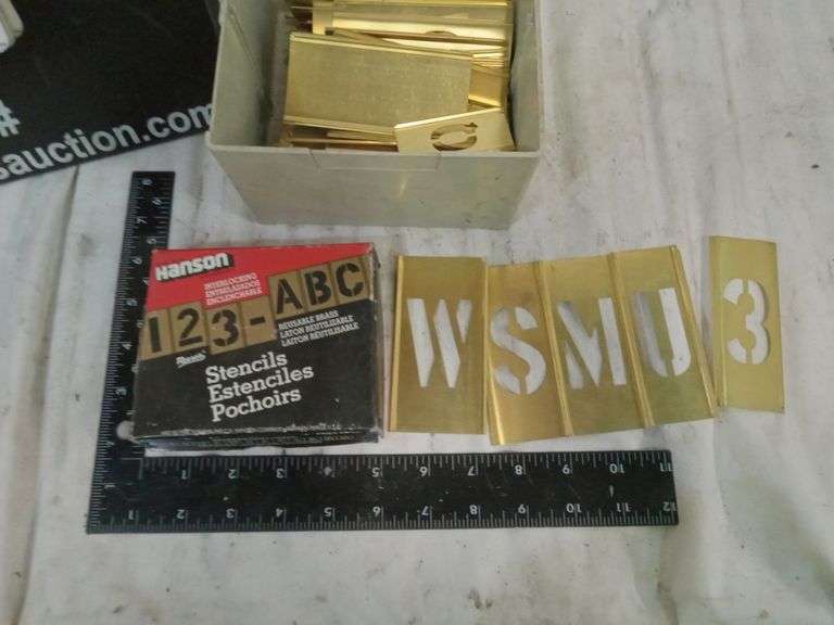 BOX: LETTER NUMBER STENCILS - Bentley & Associates, LLC