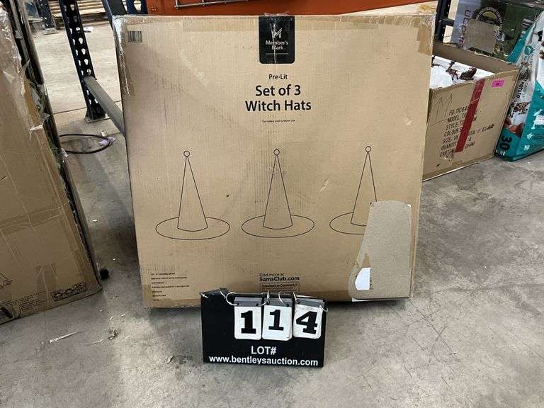 MEMBER'S MARK PRE-LIT WITCH HATS - SET OF 3 - Bentley & Associates, LLC