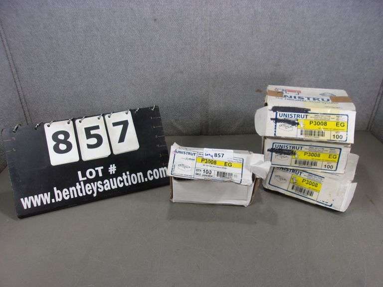 LOT (4): UNISTRUT 3/8" CHANNEL NUT WITHOUT SPRING MODEL: P3008 ...