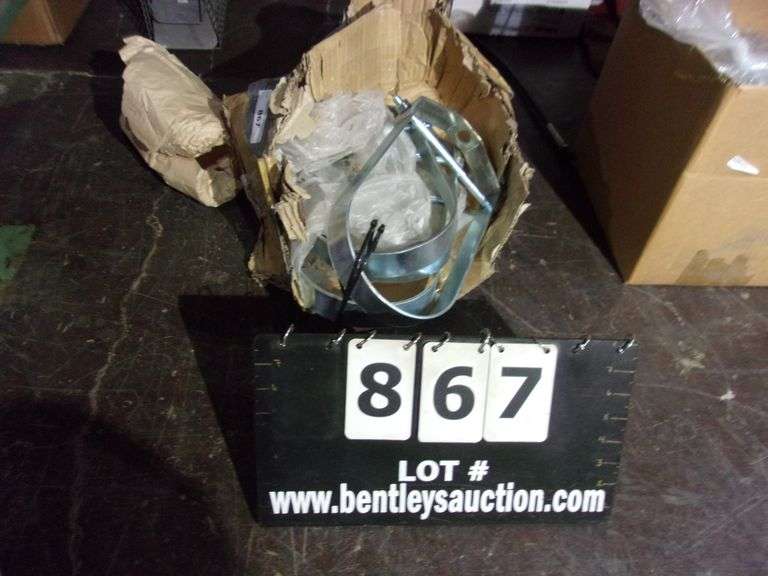 BOX: LARGE HANGING PIPE STRAPS / CLAMPS - Bentley & Associates, LLC
