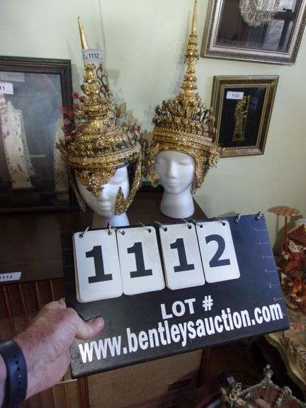 VINTAGE THAI DANCER HEADDRESS COSTUME (2X MONEY) - Bentley & Associates ...