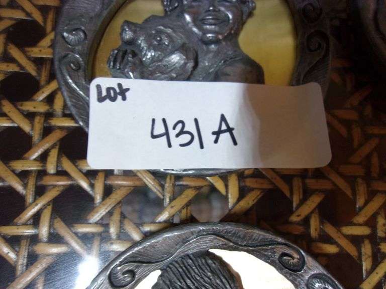 MICHAEL ANTHONY RICKER VINTAGE PEWTER PLAQUE PLATES (4X MONEY ...