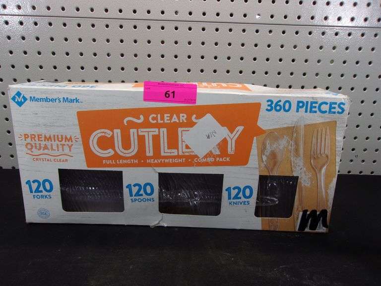 MEMBERS MARK PLASTIC CUTLERY PACK - 120 FORKS, 120 SPOONS, 120 KNIVES ...