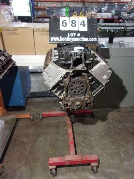 CHEVROLET 4.8 5.3 V8 ENGINE & RED ENGINE STAND - Bentley & Associates, LLC