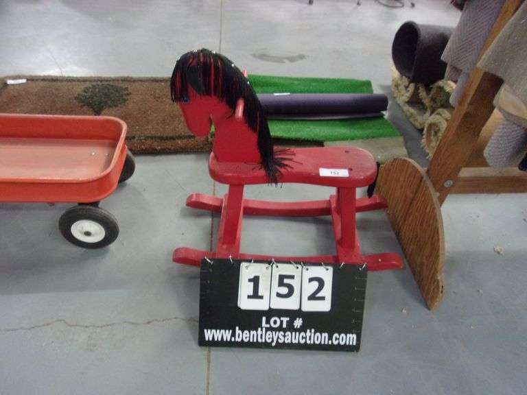 WOODEN RED ROCKING HORSE - Bentley & Associates, LLC