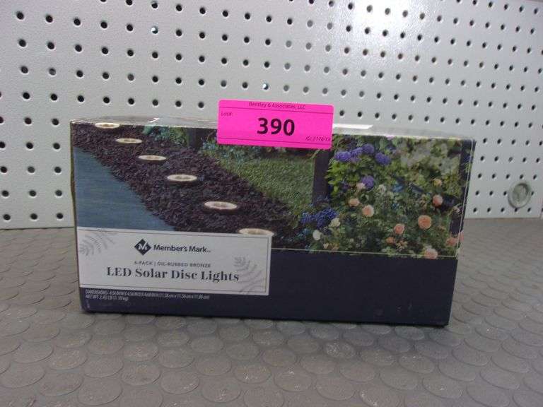 MEMBERS MARK 6-PACK OIL RUBBED BRONZE LED SOLAR DISC LIGHTS - Bentley ...