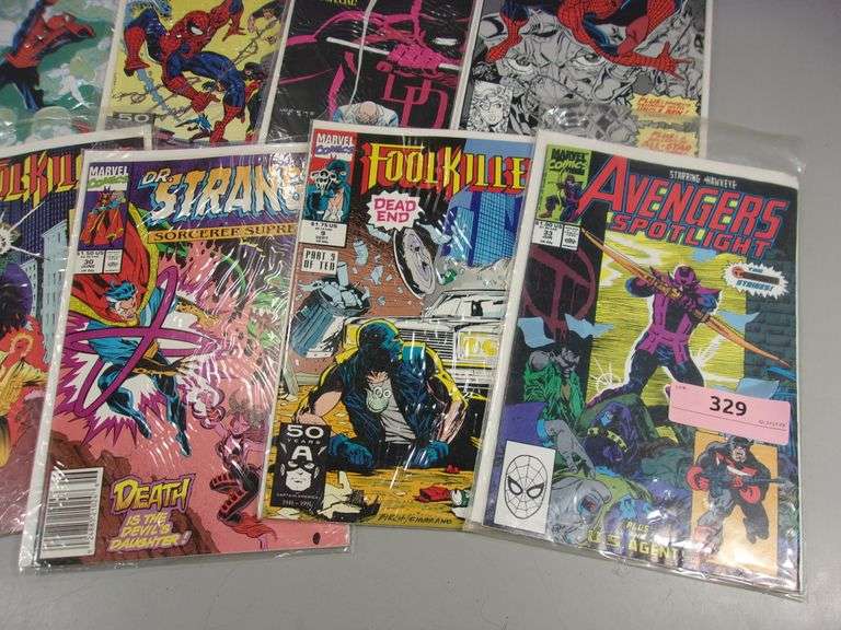 LOT: 10 MARVEL COMICS - AVENGERS SPOTLIGHT, FOOL KILLER, DR. STRANGE ...