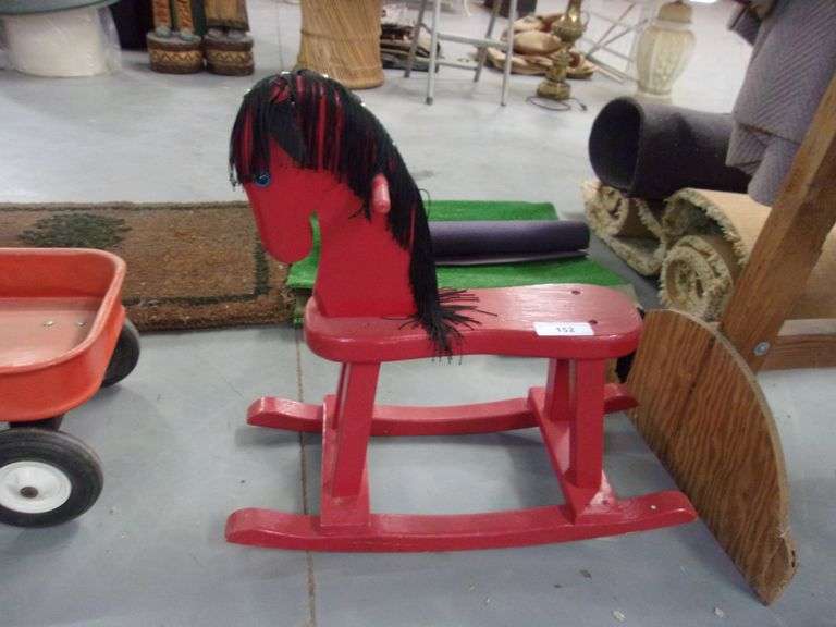 WOODEN RED ROCKING HORSE - Bentley & Associates, LLC