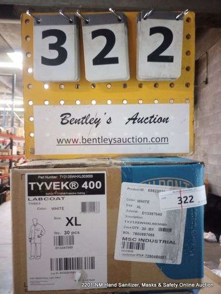 BOX: TYVEK 400 LAB COAT - XL - Bentley & Associates, LLC