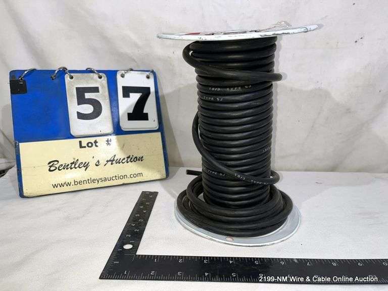 SPOOL: CABLE/WIRE 18/3 SJ, 300V, 250' - BLACK - Bentley & Associates, LLC