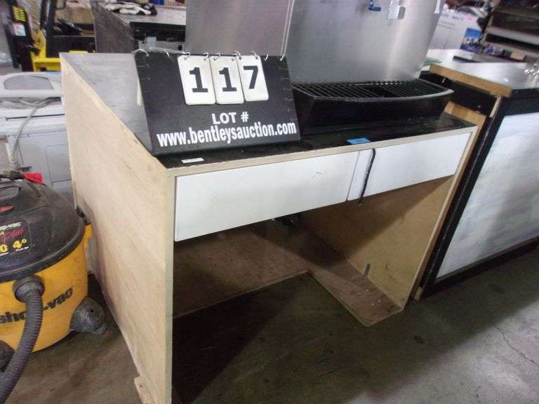 WOOD 2-DRAWER COUNTER BASE, 36" X 36" - Bentley & Associates, LLC