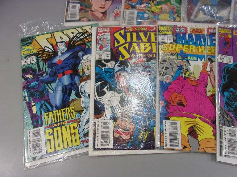 LOT: 10 MARVEL COMICS - AVENGERS, SPIDER MAN, SILVER SABLE, SCARLET WITCH, ETC. - Bentley ...