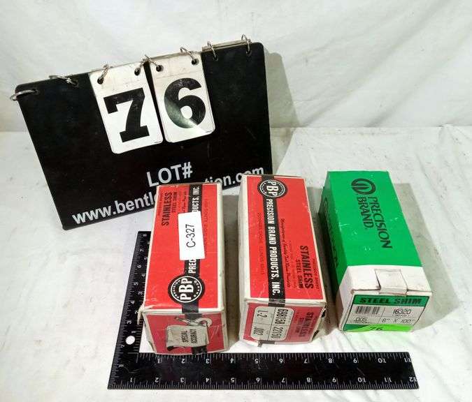 STACK: ASSORTED BOX'S STEEL SHIMS (3X THE MONEY) - Bentley & Associates ...