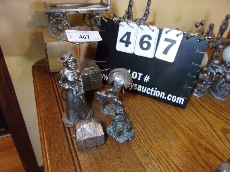 LOT: (5) MICHAEL ANTHONY RICKER PEWTER SCULPTURES - Bentley ...