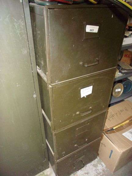ARMY GREEN 4-DRAWER FILING CABINET - Bentley & Associates, LLC