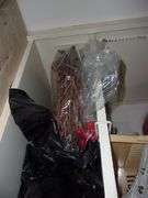 CONTENTS OF SHELF: SOUND STAFF, SPRINKLER FITTINGS, PLASTIC POINSETTAS ...