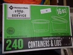 MEMBERS MARK FOOD SERVICE CONTAINERS & LIDS, 16 OZ, 240 COUNT - Bentley ...