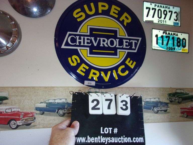 METAL CHEVROLET SUPER SERVICE SIGN - Bentley & Associates, LLC