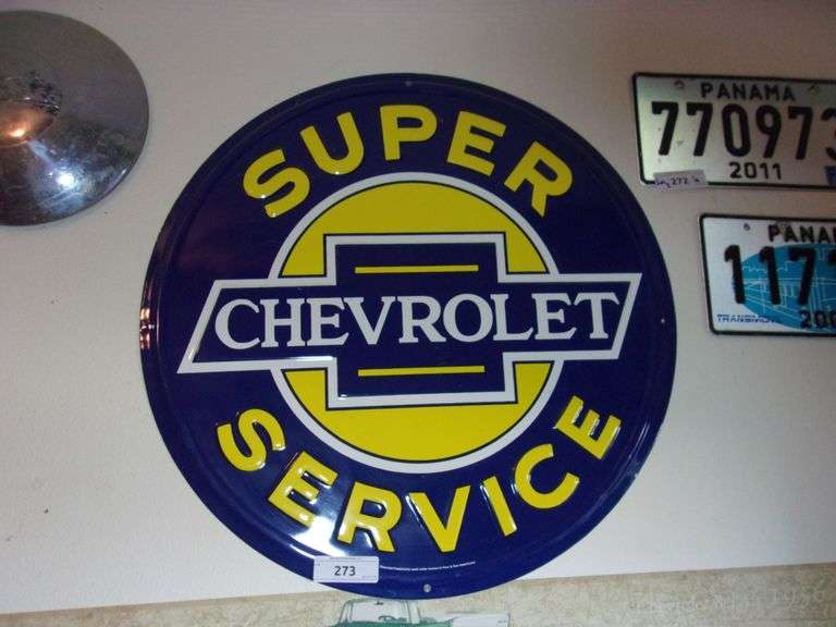 METAL CHEVROLET SUPER SERVICE SIGN - Bentley & Associates, LLC