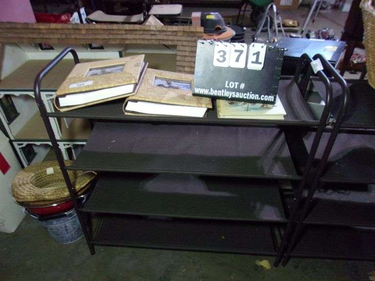 PLASTIC AND CLOTH 4-TIER SHOW RACK - Bentley & Associates, LLC