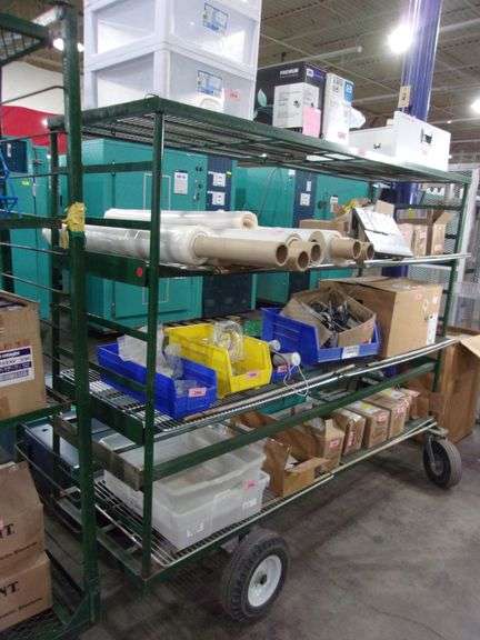 METAL 4-SHELF ROLLING GREENHOUSE CART - Bentley & Associates, LLC