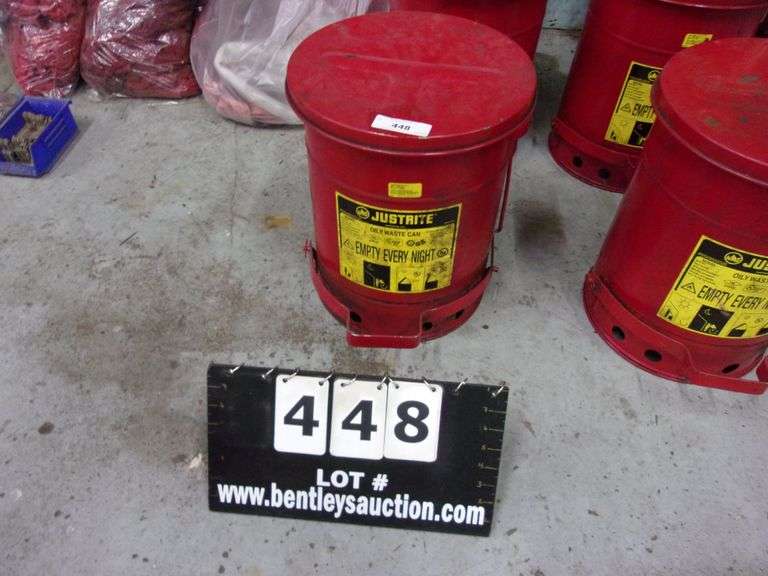 JUSTRITE 6 GALLON OIL RAG WASTE CAN - Bentley & Associates, LLC