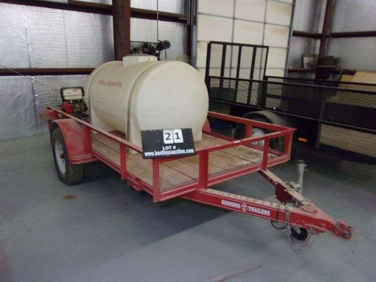 2000 DIAMOND T TRAILERS 5'X 10' SINGLE AXLE 3000GVW, VIN: SFWUS1019YR000976, WYLIE TANK, HOSE ...