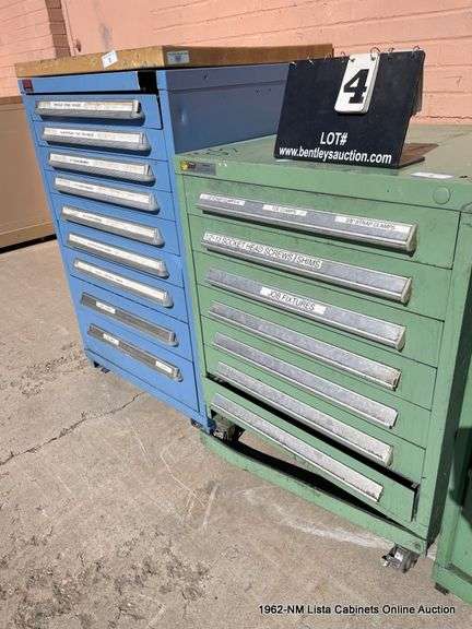 LISTA 7-DRAWER CABINET ON WHEELS - GREEN - Bentley & Associates, LLC
