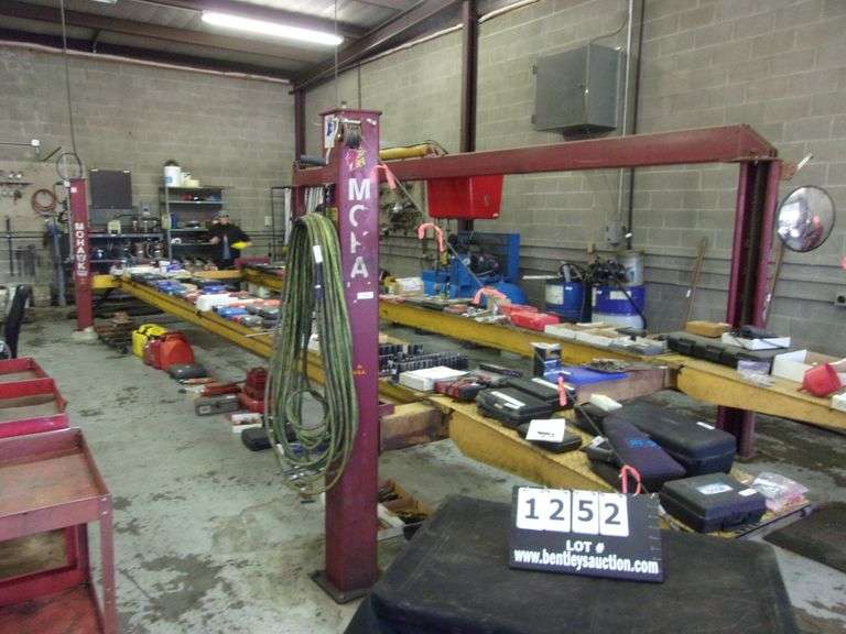 MOHAWK MOD. TR-25 25,000 LBS. 4-POST HYDRAULIC LIFT w/ DAYTON 3VJ75 ...