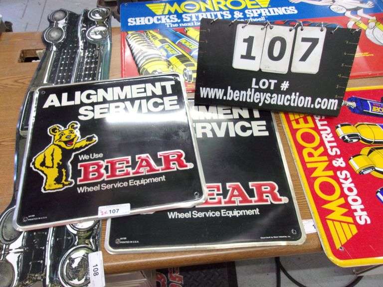 METAL BEAR ALIGNMENT SERVICE SIGNS (2X MONEY) - Bentley & Associates, LLC