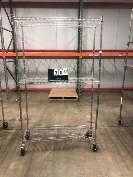 CASTERED METRO RACK - 80" X 18" X 48" - **BENT FRAME** - Bentley ...