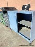 LISTA 2-DOOR CABINET ON WHEELS - BLUE - Bentley & Associates, LLC