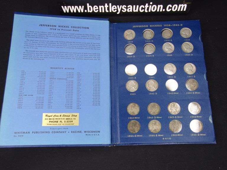 1938-1961 JEFFERSON NICKEL COIN BOOK - Bentley & Associates, LLC