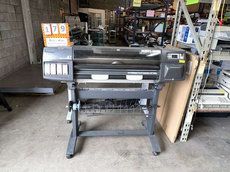 HP DESIGNJET 1055CM PLUS PLOTTER - AS IS, NO POWER CORD, MISSING PARTS ...