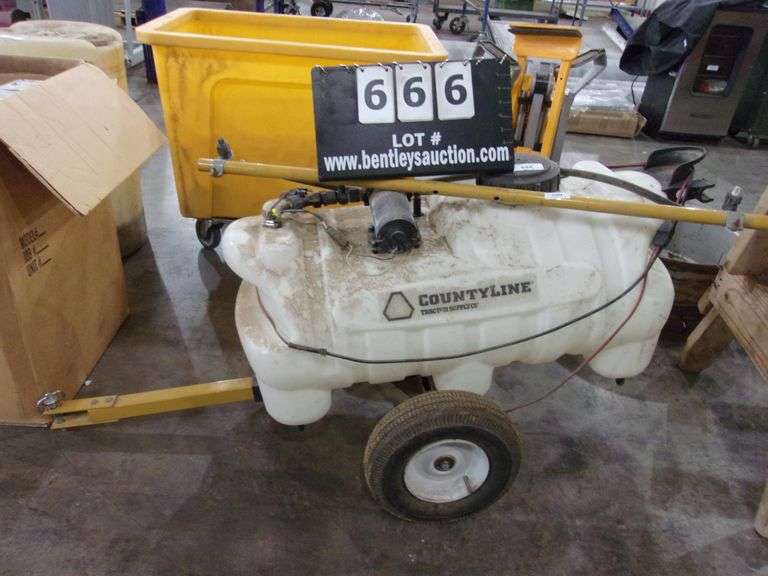 COUNTRY LINE WHEELED GARDEN SPRAYER W/ PULL BEHIND ATTACHMENT - Bentley ...