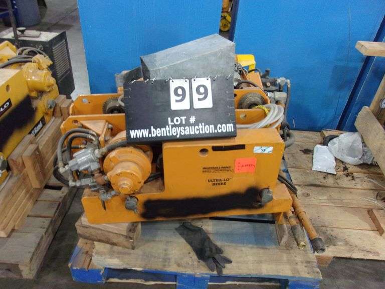 INGERSOLL RAND BEEBE ULA020MSR6W 2-TON BRIDGE CRANE PNUEMATIC HOIST ...