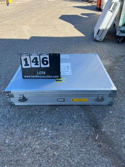 ADVANTEST CASE SHIPPING CONTAINER, 25" X 31" X 6" - AS IS, USED ...