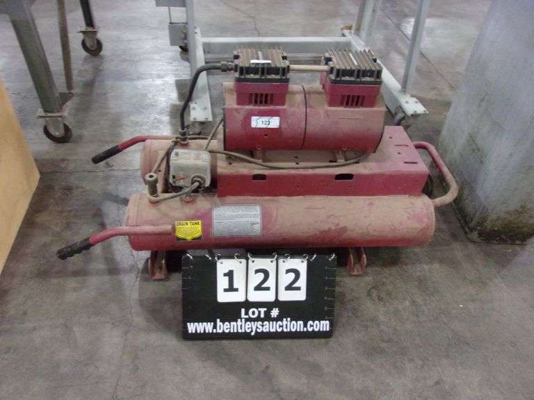 THOMAS INDUSTRIES INC PORTABLE ELECTRIC TWIN TANK AIR COMPRESSOR ...