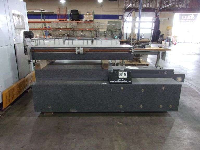 LARGE X-Y AXIS SCREW DRIVE SOLID GRANITE MACHINE BASE - APPROX 12000#'S ...