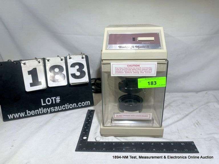 BADGE-A-MINIT 1800 BADGE MAKING MACHINE - Bentley & Associates, LLC