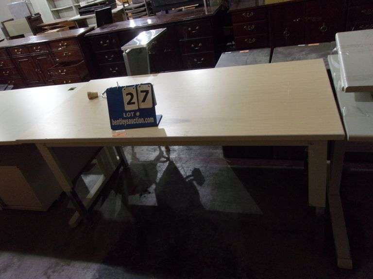 METAL FRAMED WOOD TOP DESK - Bentley & Associates, LLC